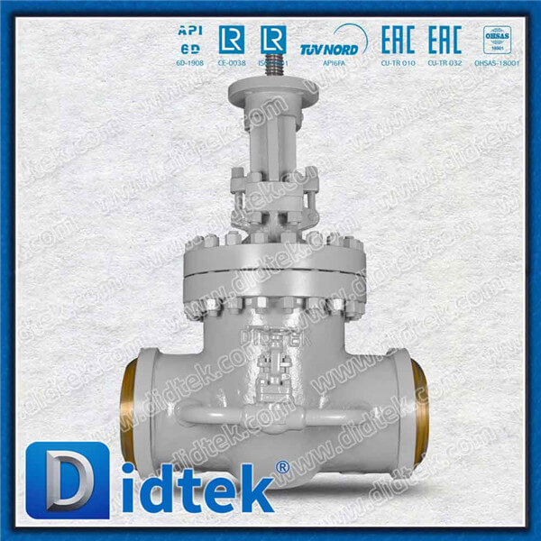 Didtek Butt Weld 8'' 600LB Gate Valve With Bypass - Buy Gate Valve With ...
